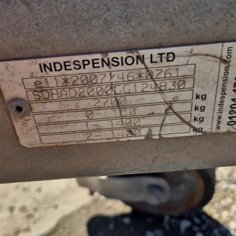 2T Plant Trailer Indespension 2017 - Compact Plant Sales